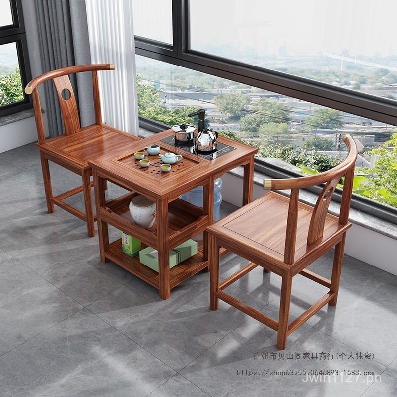 Tea Table Set Solid Wood Clearance Balcony Tea Table and Chairs Small ...