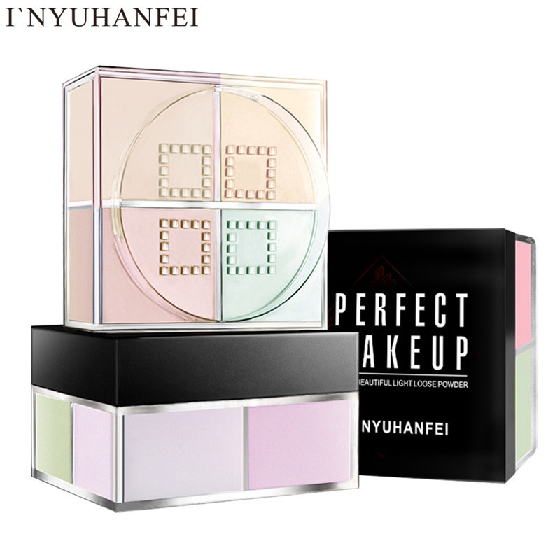 Makeup Four-Grid Loose Powder Four-Color Loose Powder Matte Pearlescent ...
