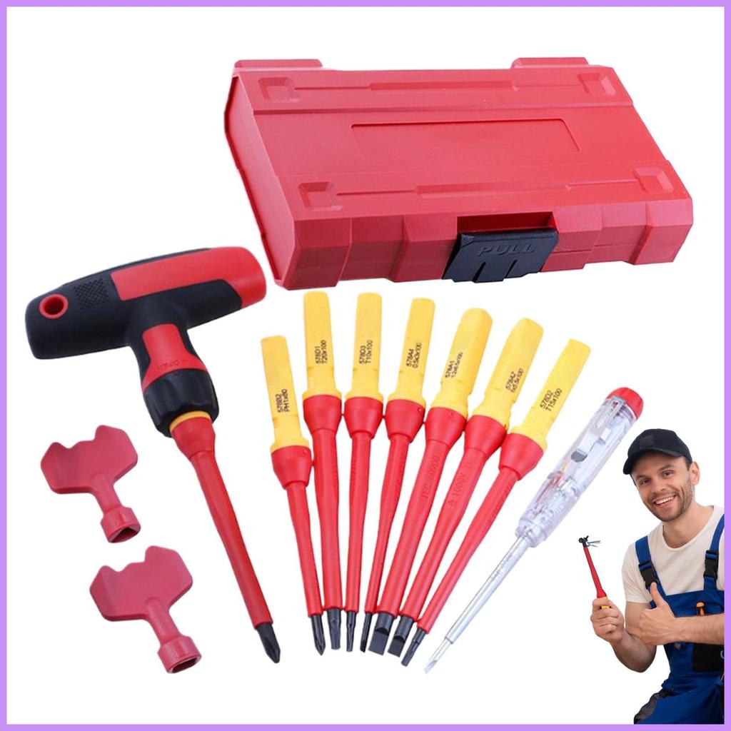 Insulated Precision Screwdriver Set 12X Screwdrivers Set with Magnetic ...
