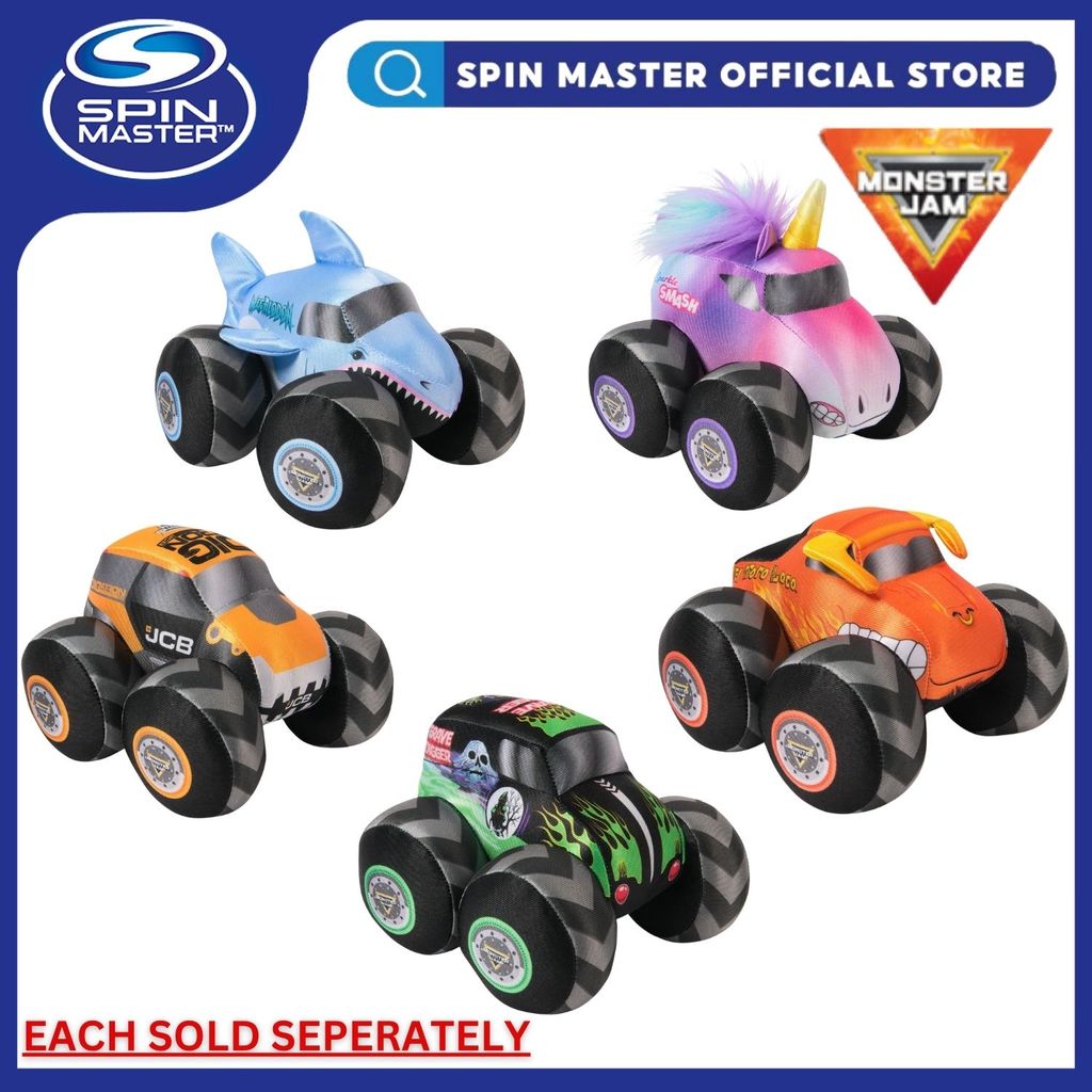 MONSTER JAM 7" PLUSH W/SOUND (5 ASST): Soft, Squishy, and Sound ...