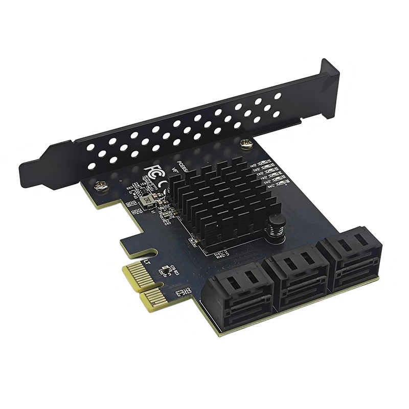 PCIE SATA Card PCI Express X1 to 6Port SATA3.0 6Gbps Controller ...