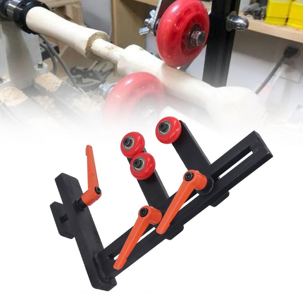 iuxishop Asixxsix Wood Lathe Steady Rest 3 Wheels L Shape Woodworking ...