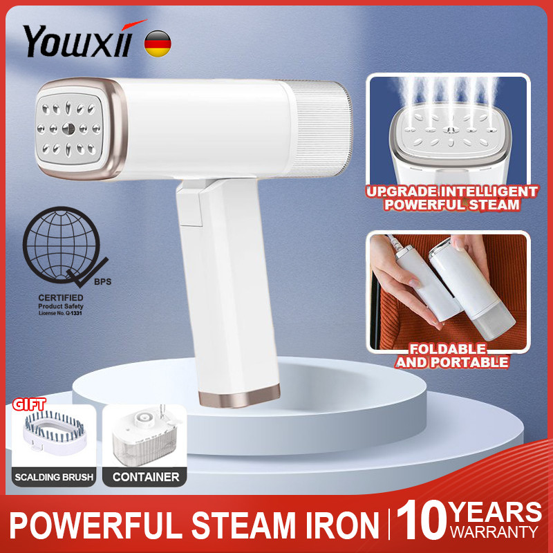 Yowxii Powerful Handheld Steamer Iron For Clothes Mini Flat Iron ...