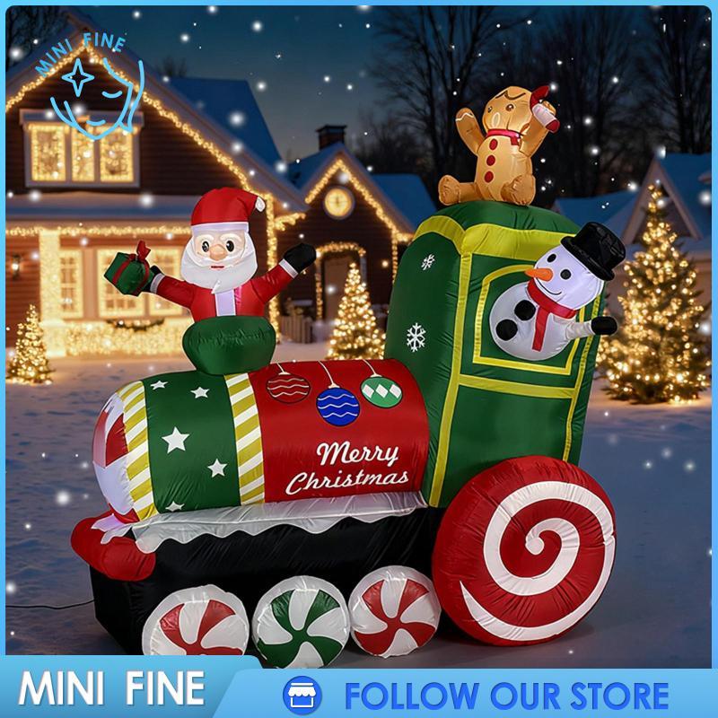 [minifine] 6 ft Inflatable Christmas Train Outdoor Decoration Giant ...