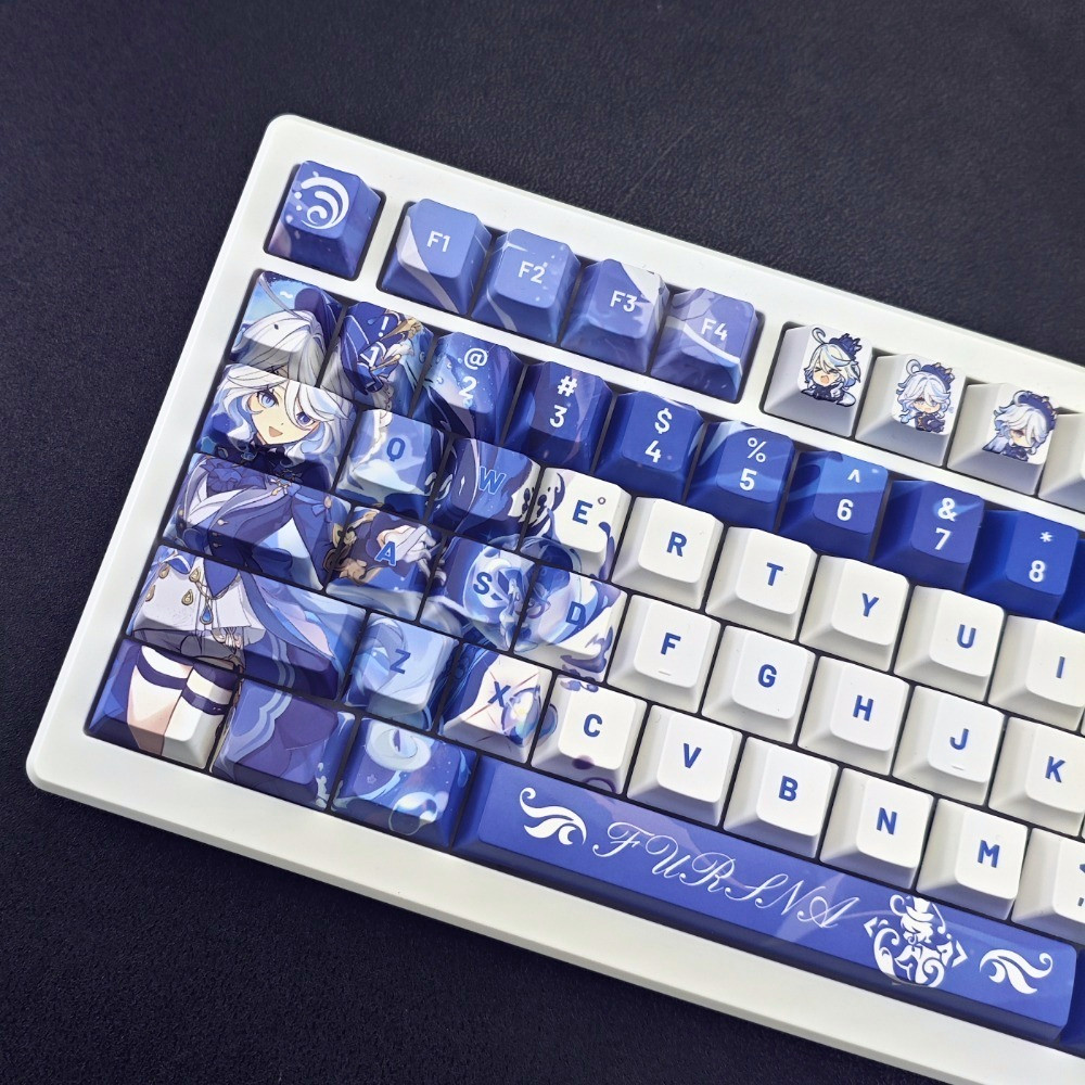 Genshin Impact Furina Focalors Keycap Cherry Profile PBT Five-side ...