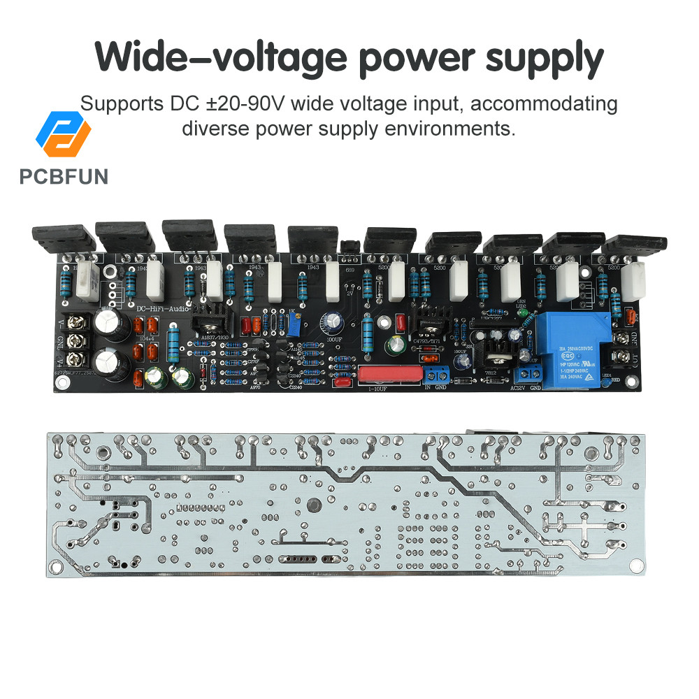 Pcbfun DC 20V-90V 500W Upgraded Single Channel Power Amplifier 1943 ...