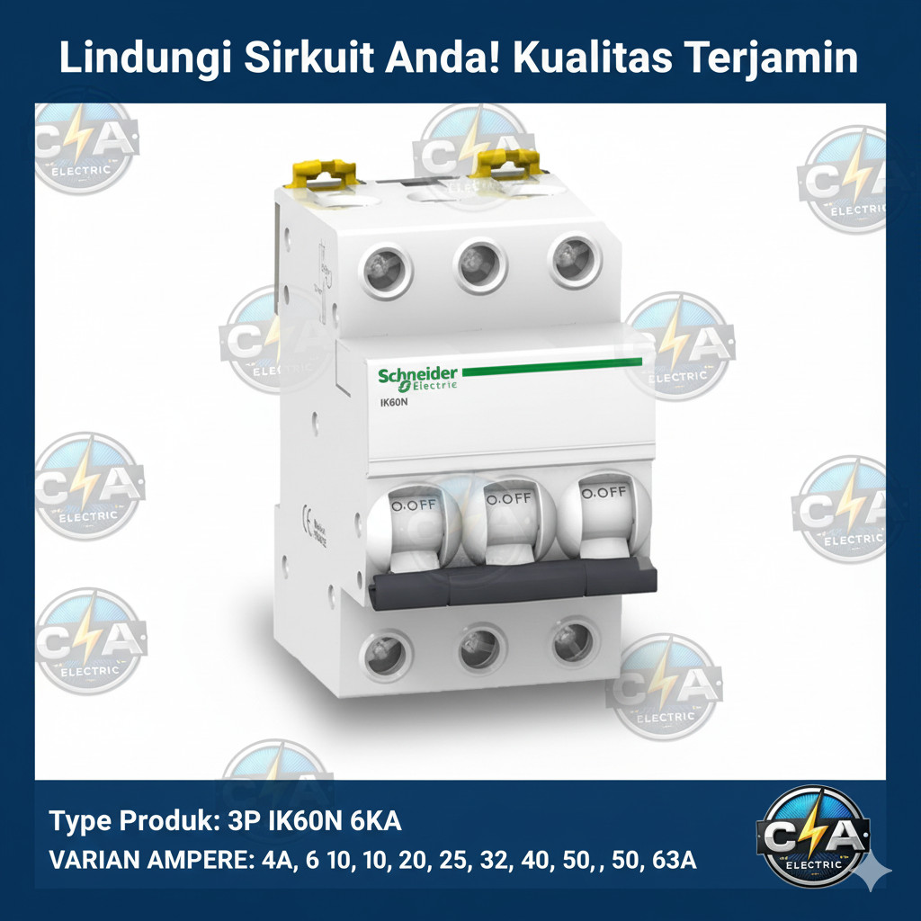 SCHNEIDER MCB 6KA IK60N 3P 16A A9K24316 Mini Circuit Breaker Safety ...