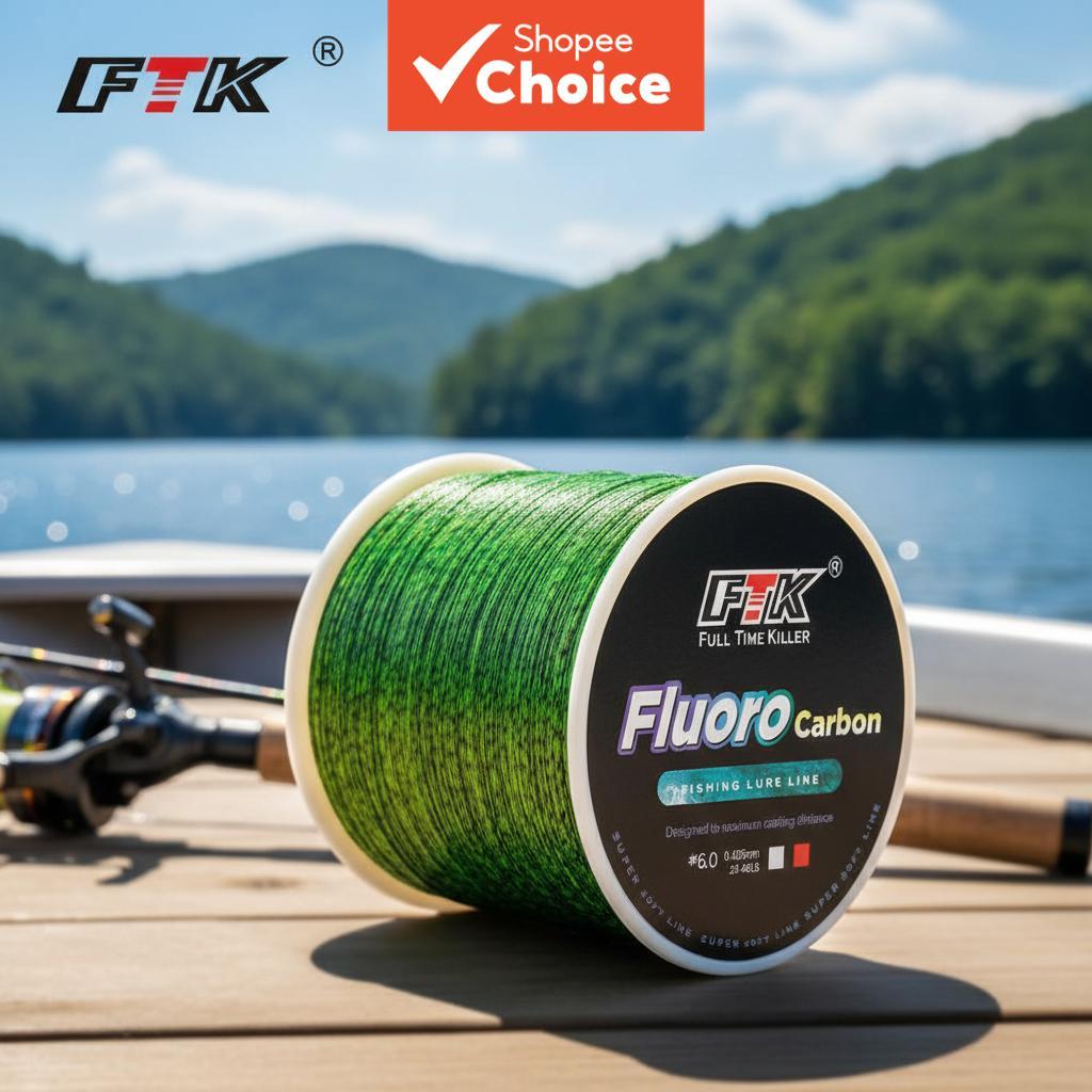 500M Fluorocarbon Coating Carbon Fiber Monofilament Leader, Mottling ...