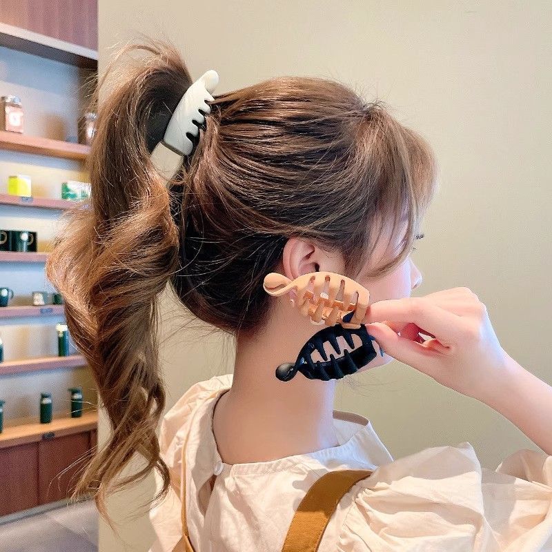 New Product Ready Stock Frosted Fat Fish Clip High Ponytail Twist ...