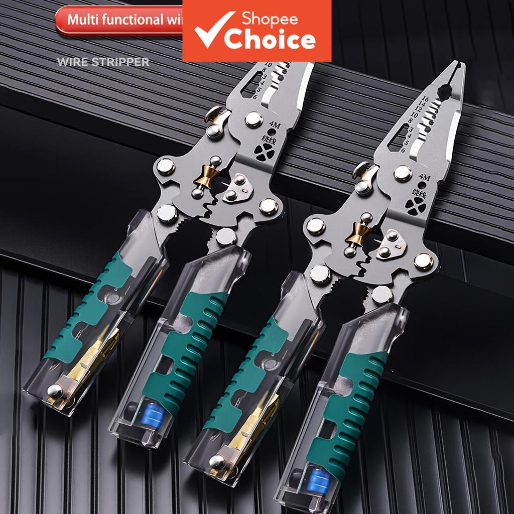17-in-1 Foldable Wire Stripper – Multifunctional Electrician Pliers for ...