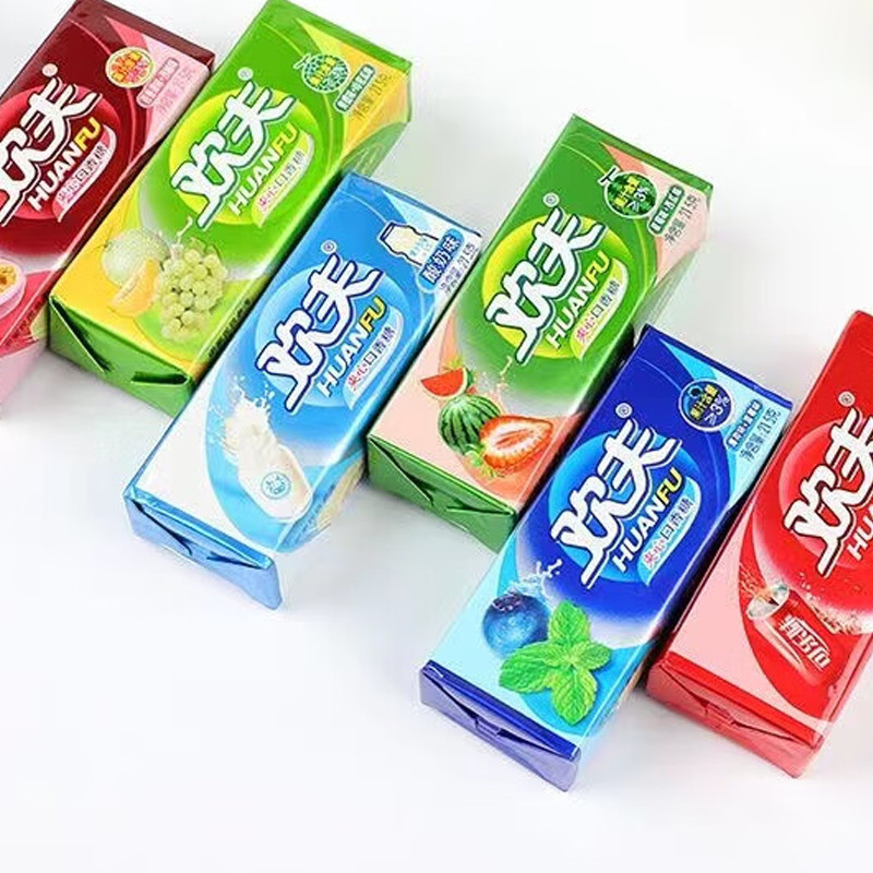 2025 New Style Happy Fu Filled Chewing Gum Various Flavors Candy Mint ...