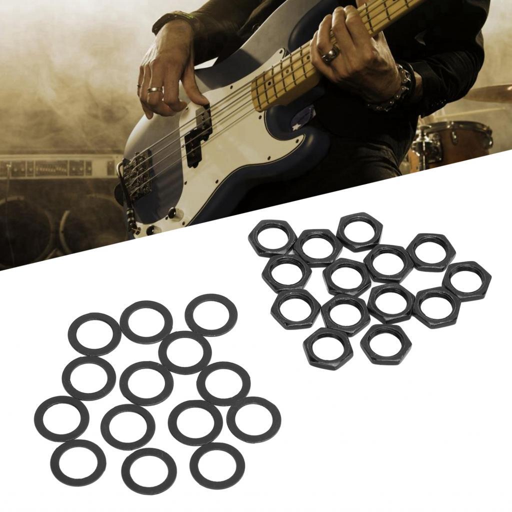 Mingzhe Electric Guitar Bass M9 Nut Washer Kit Metal Socket Connector ...