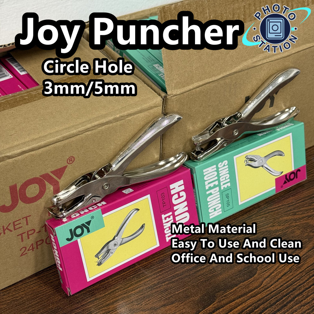 JOY One Hole Hang Tag Puncher 3mm/5mm Ticket Puncher Circle Metal ...