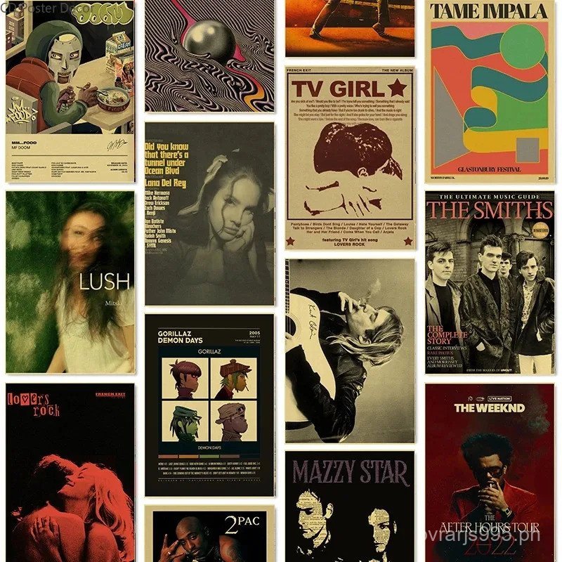 Vintage Music Album Posters Singer Lizzy Grant TV Girl Retro Canvas ...