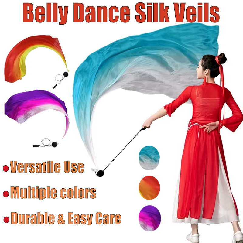 Belly Dance Silk Scarf Veils Dance Silk Veil Streamer Elegant Belly ...