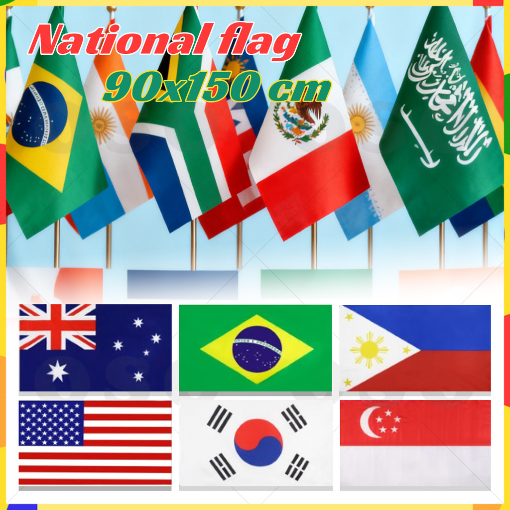 90x150cm International Flags Set Professional Polyester Conference Room ...