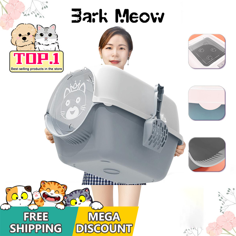 Big Cat Litter Box Cats Toilet With Scoop Deodorization Splash Proof ...
