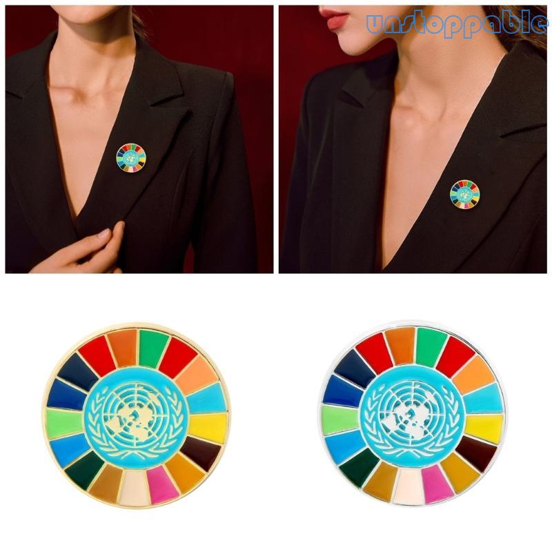 un* United Nations SDGs Rainbow Enamel Pin Sustainable Development ...