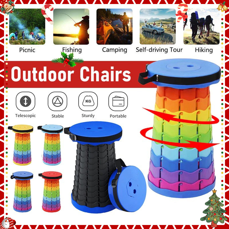 Christmas gift Portable Retractable Stool Outdoor Furniture Travel ...