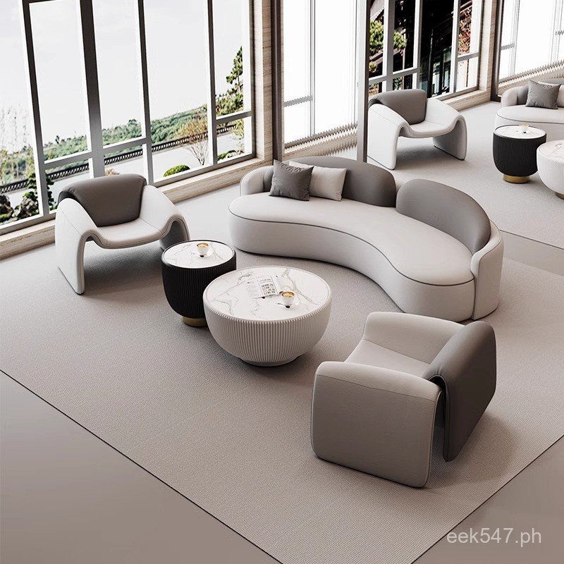 Clubhouse Rest Area Office Curved Lobby Sofa Meeting Hotel Business ...