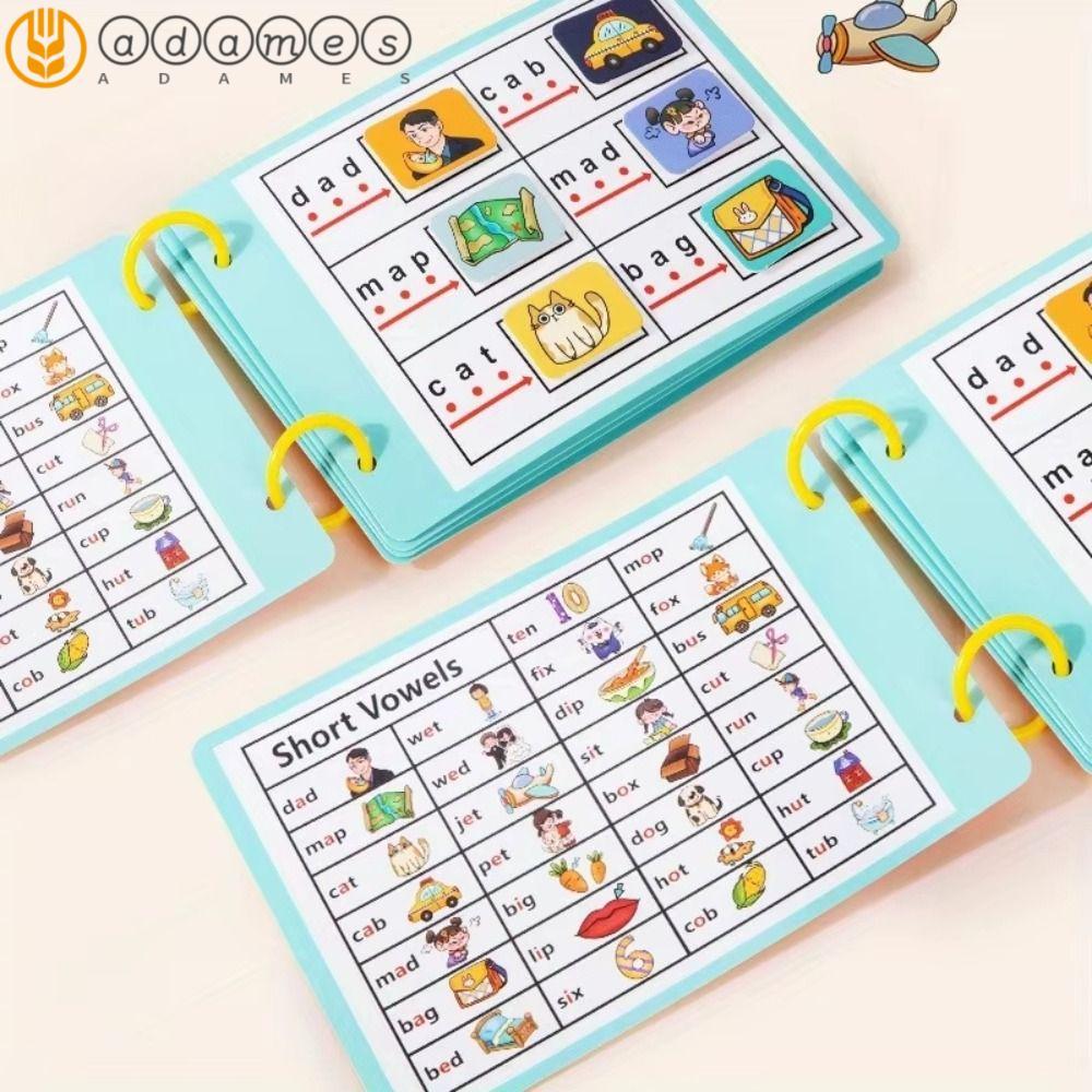 ADAMES CVC Word Building Busy Book, Repeated Pasting Interactive DIY ...
