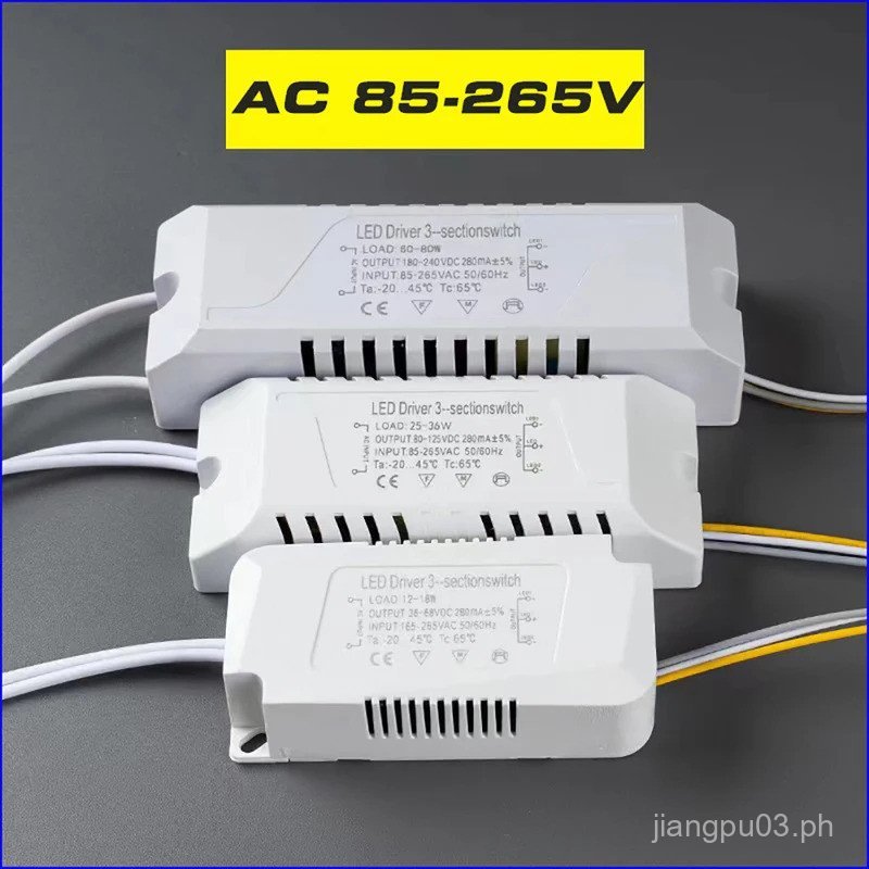 AC Input 85-265V Isolation LED driver With 3Colors LED transformer (25 ...