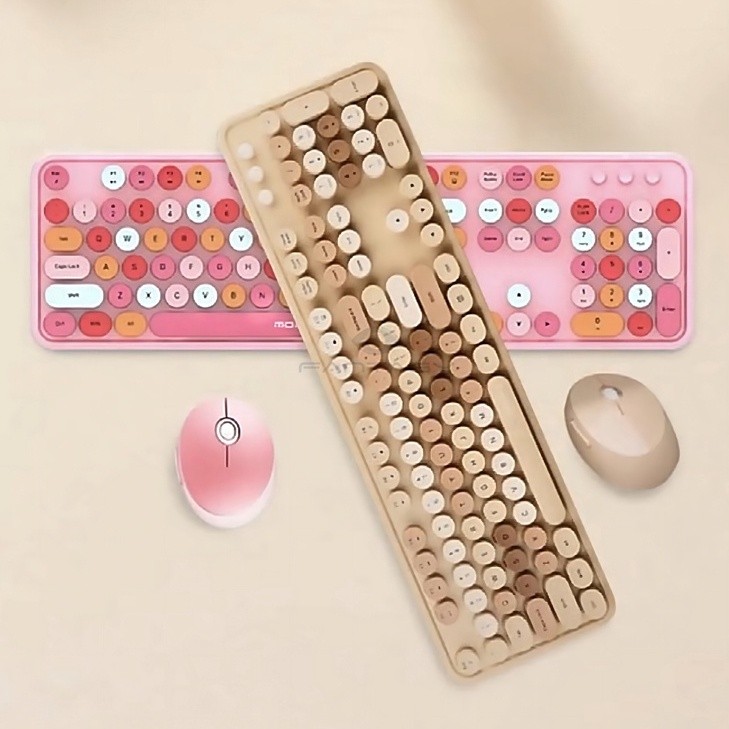 Mofii Sweet Mixed Color 2.4G Wireless Keyboard and Mouse Combo Cute ...
