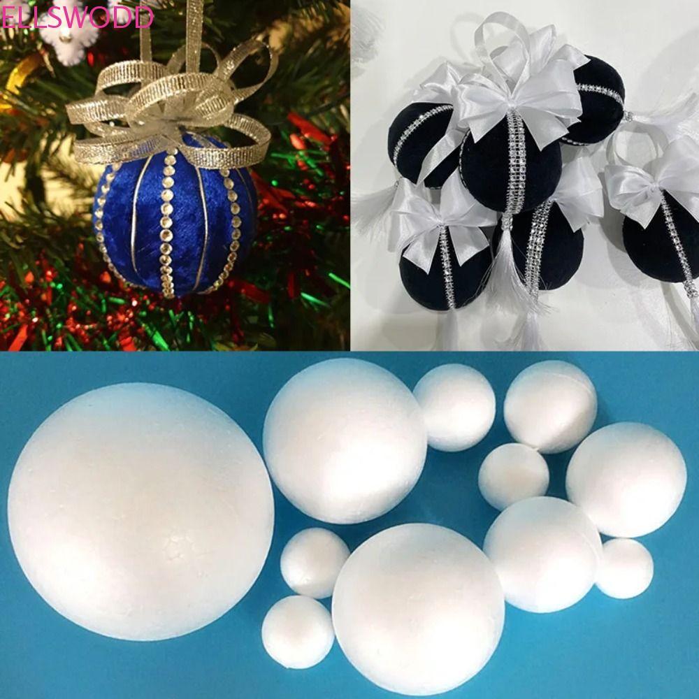 ELLSWODD Christmas Balls, Polystyrene Round Foam Balls, Home Decoration ...