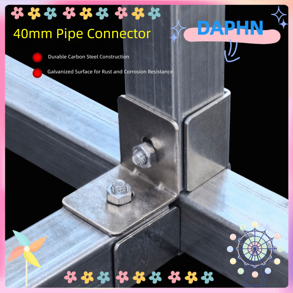 DAPHS Square Tube Connector, 40*40mm solderless Pipe Fixed Joint, Rack ...