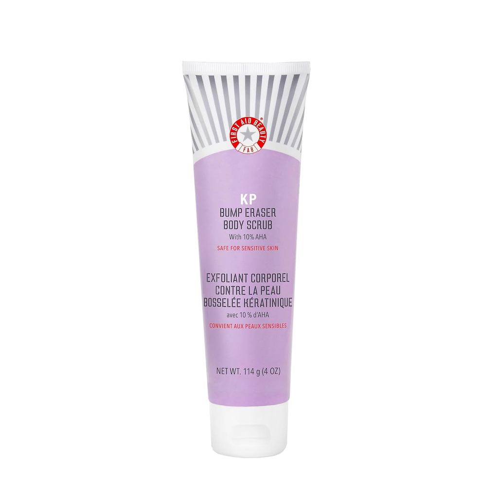 First Aid Beauty - KP Bump Eraser Body Scrub with 10% AHA, Keratosis ...