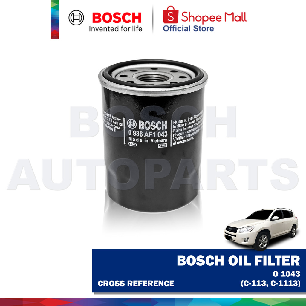 Bosch Oil Filter for Toyota RAV 4 II Gas 2000 to 2012 | Shopee Philippines