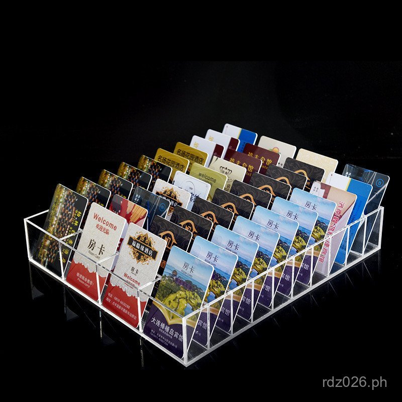 Multi-Grid ID Document Holder Plastic Box for Business Cards, Bank ...