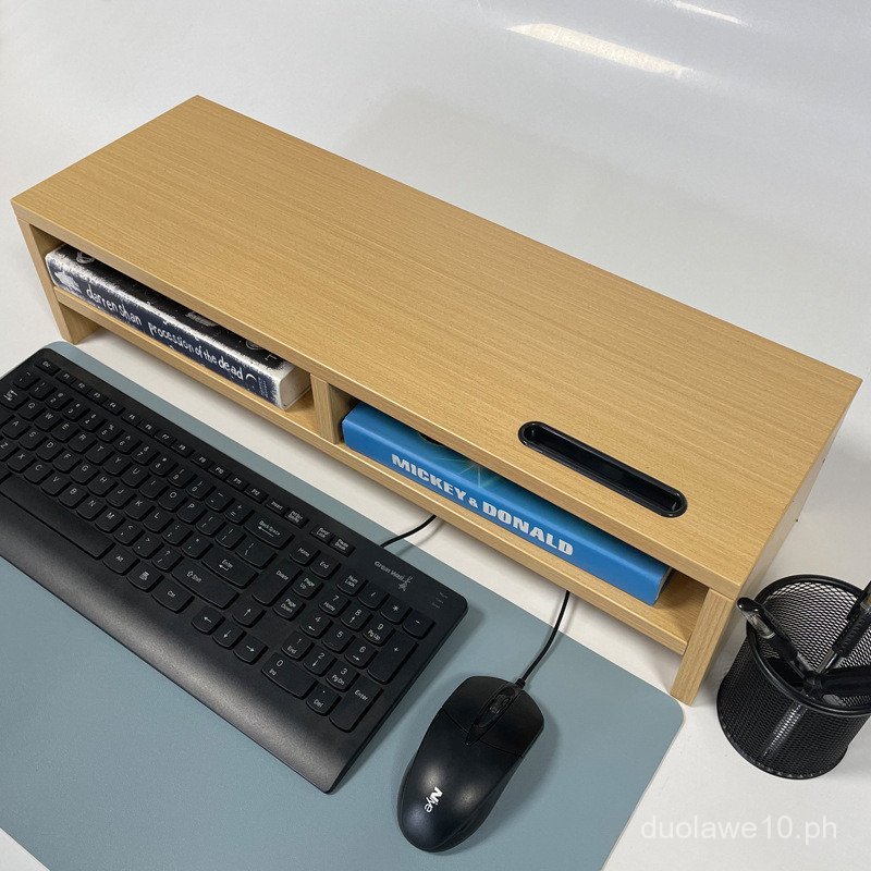 Computer Monitor Elevated Rack Desktop Keyboard Storage ...