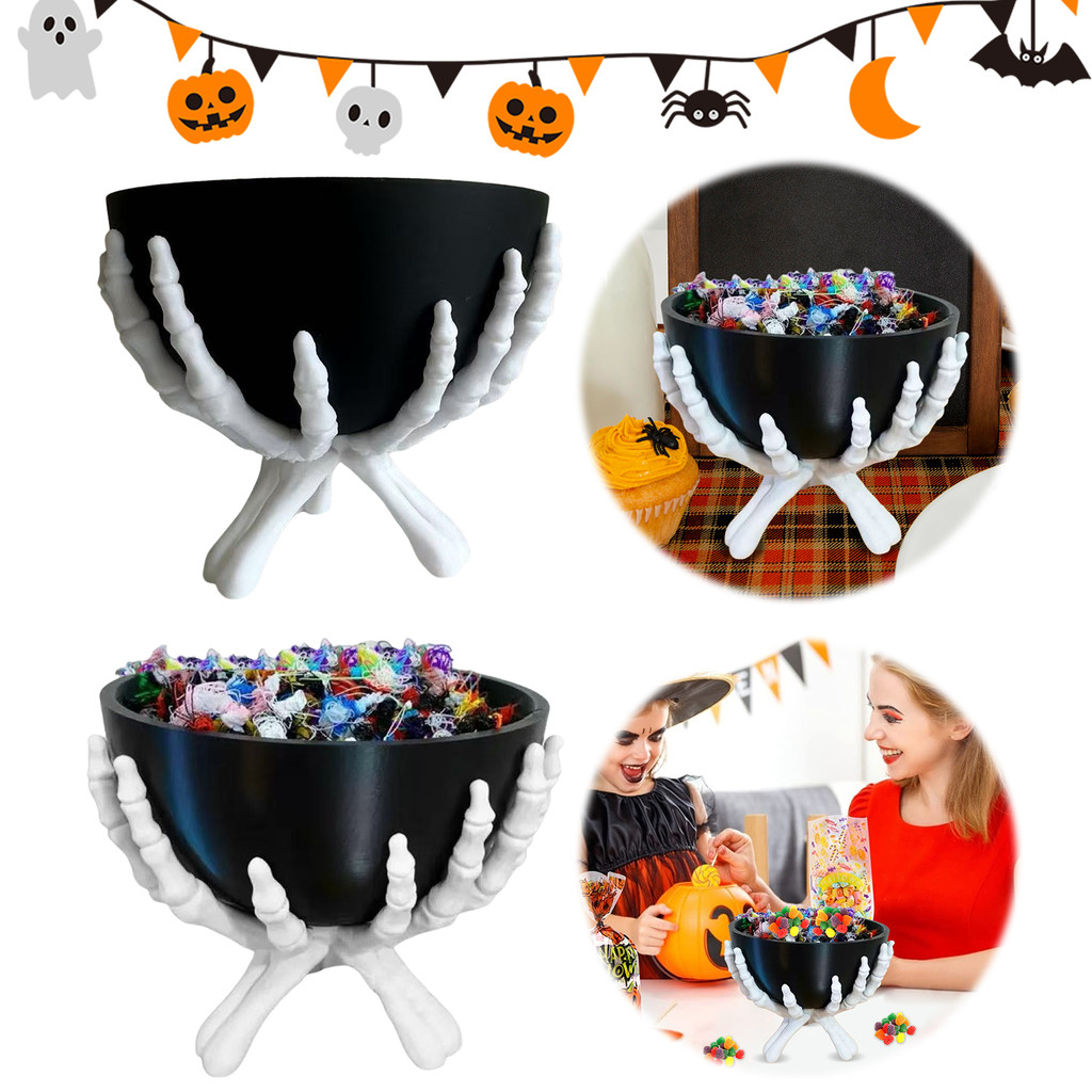** 3D Print Skeleton Hands Bowl Multi-Purpose Halloween Skull Bowl ...