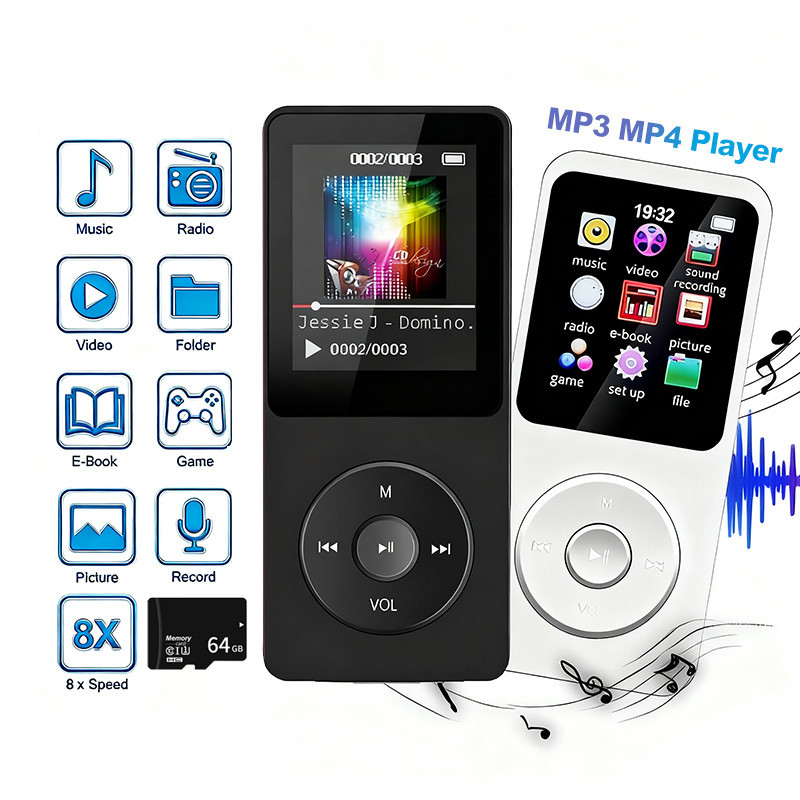 MP3 Walkman Player Bluetooth FM External MP4 E-book Lossless Music 64G ...