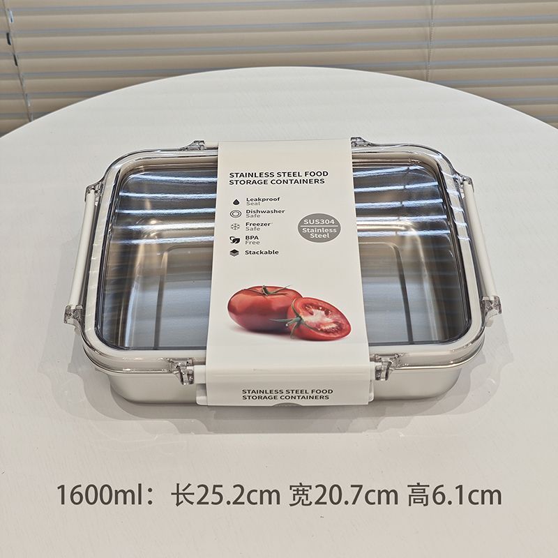 Microwaveable lunch box with rice compartment304Stainless Steel Fresh ...