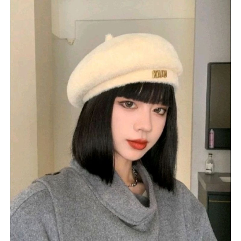 POT HAT - WARM HAT WITH LETTERS IN SIMPLE LUXURY STYLE [ STCB ...