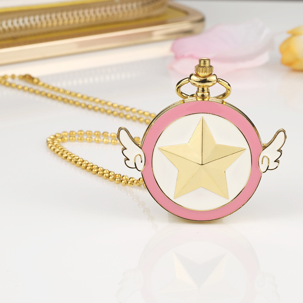 Sailor Moon Wings Pocket Watch Variety Sakura Necklace Anime Pocket ...