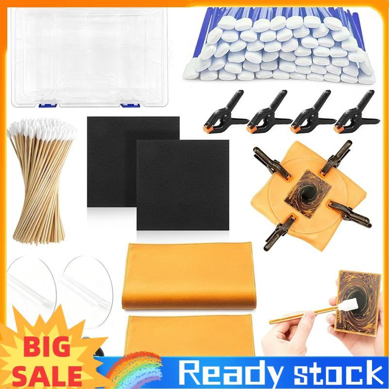 ready stock162 Pcs Trading Card Cleaning Kit Card Flattening Kit, Card ...