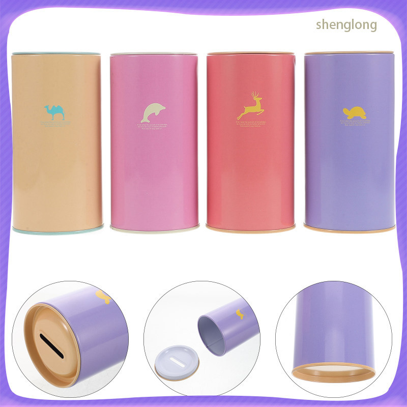 4Pcs Tinplate Bangkong Ipong Bilog na Hugis na May Iba’t Ibang Kulay ...