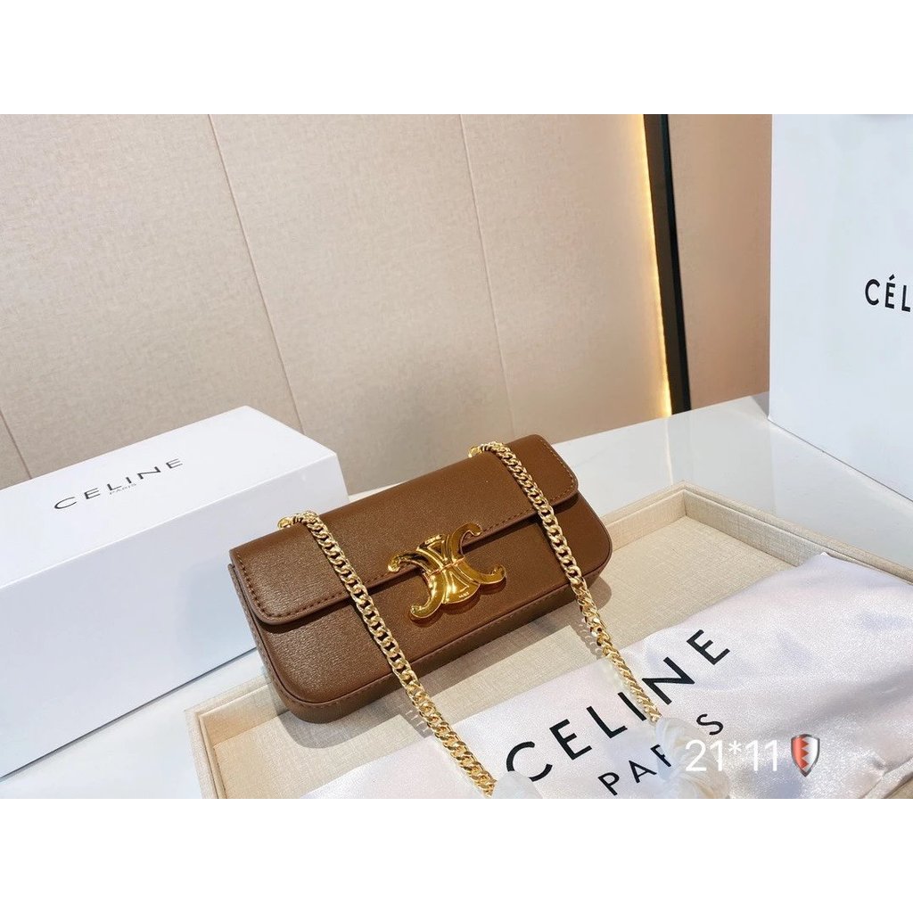 Celine, Celine Triomphe New Style Chain Underarm Bag | Shopee Philippines