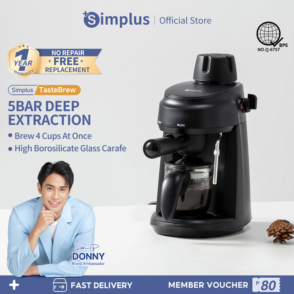 Simplus Coffee Maker Espresso Machine 5 Bar Extraction High ...