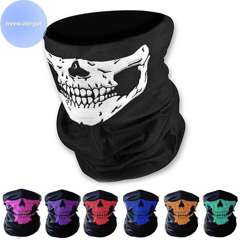 TEGAT Skull Mask Tube Scarf Skeleton Motorcycle Ski Face Neck Jaw PH ...