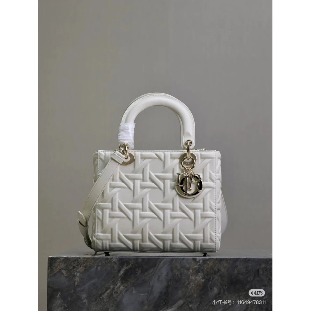 Dior Geometric Figure Rattan Plaid winter24 lady Dior Bag Hand Bag ...