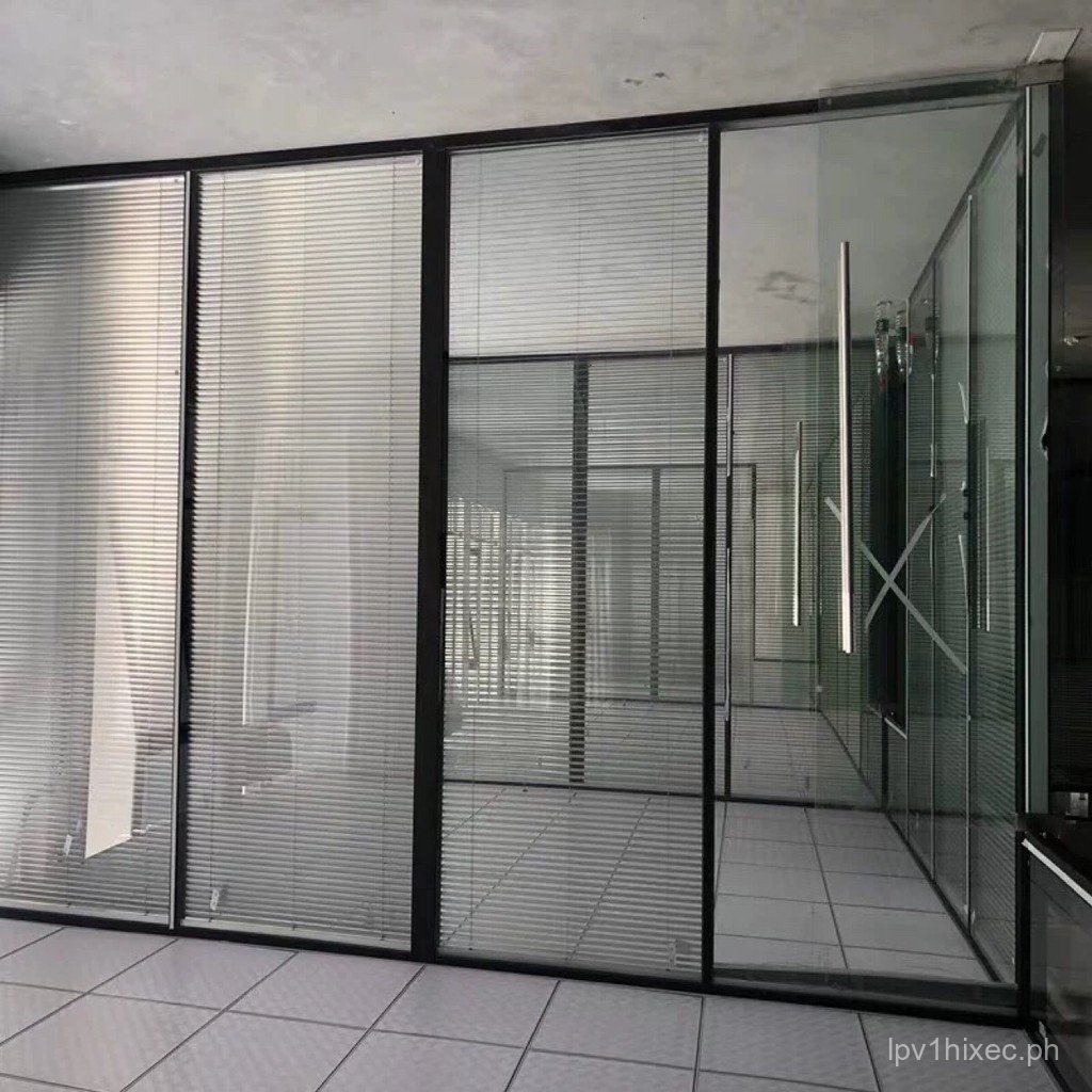Shenzhen Glass Partition Office Partition Wall Aluminum Alloy Louver ...