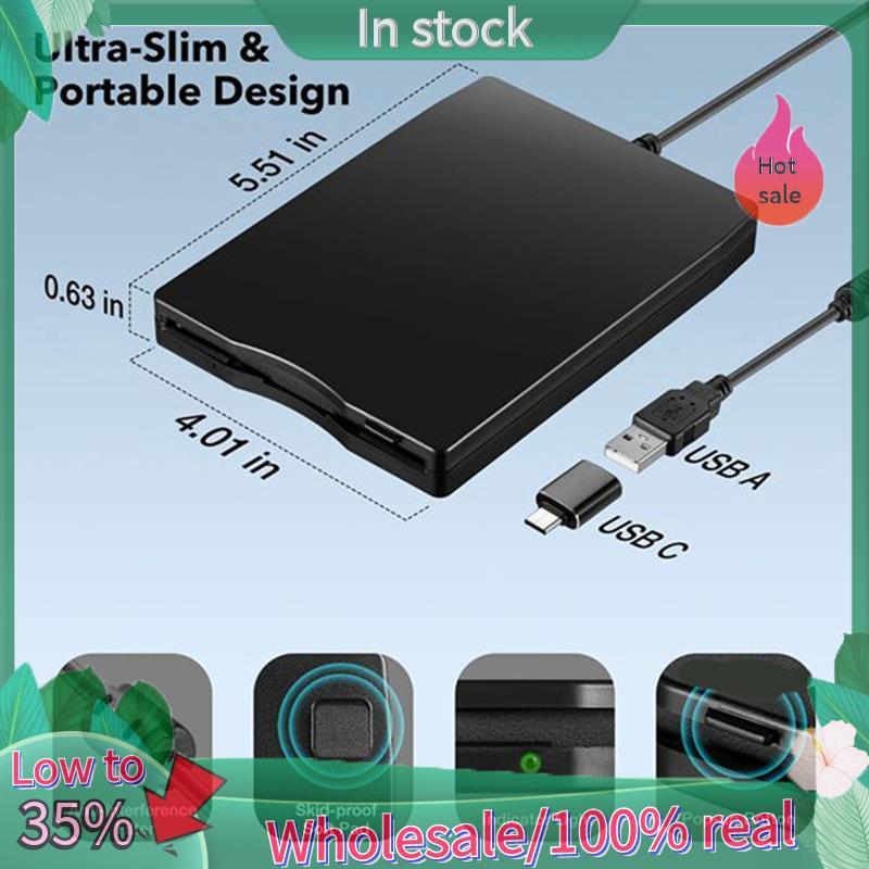 Floppy Disk Reader 3.5 Inch External USB Type A&C Floppy Disk Drive ...