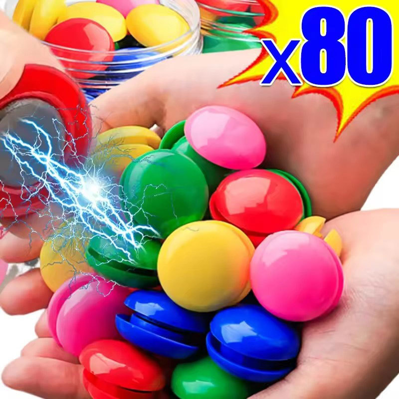 6/80Pcs Round Plastic Covered Magnets / 20/30mm Magnetic Buttons ...