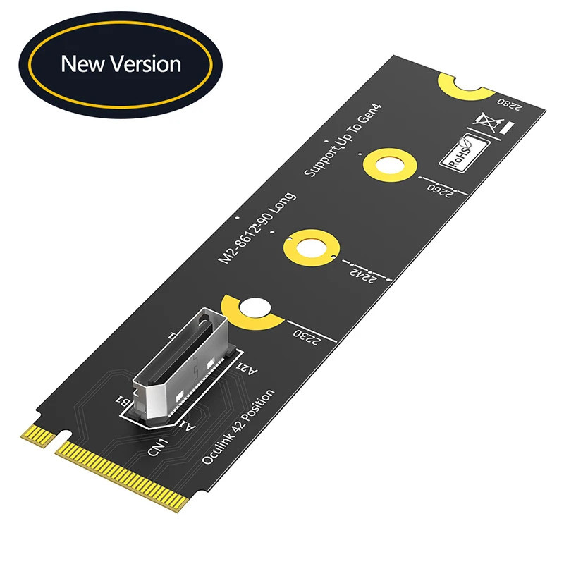 2230/2242/2260/2280 M.2 NVME M Key to Oculink SFF-8612 Expansion Card ...