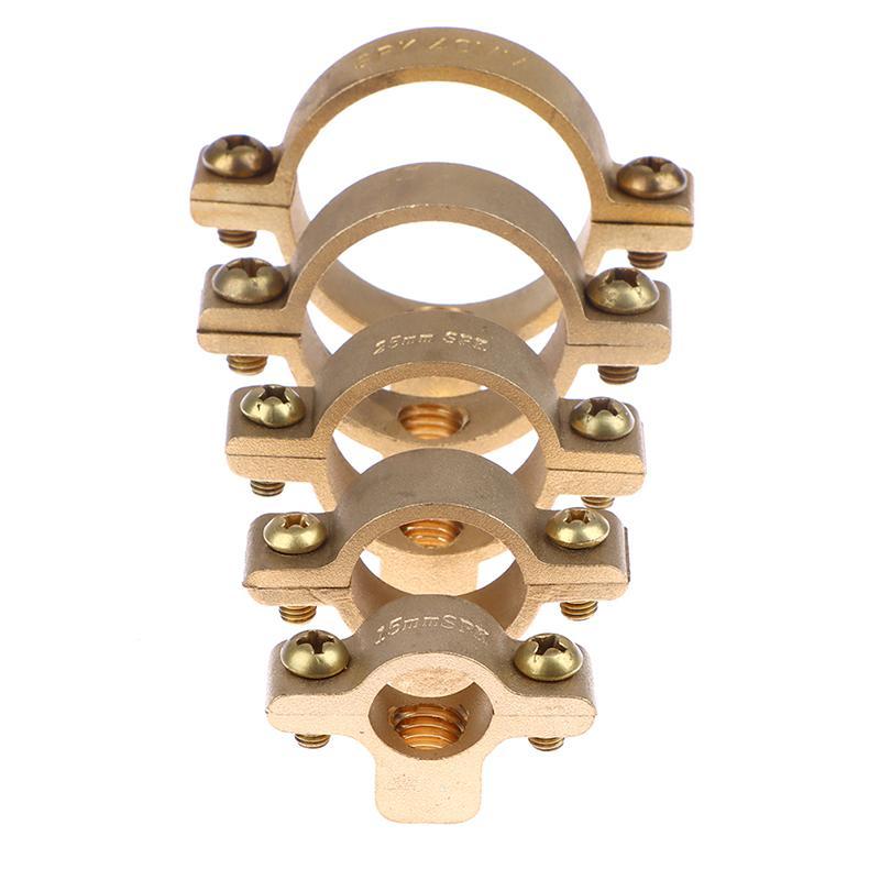 OYPH Fit 15 22 28 35 40mm OD Tube Brass M10 Pipe Clamp Bracket Support ...