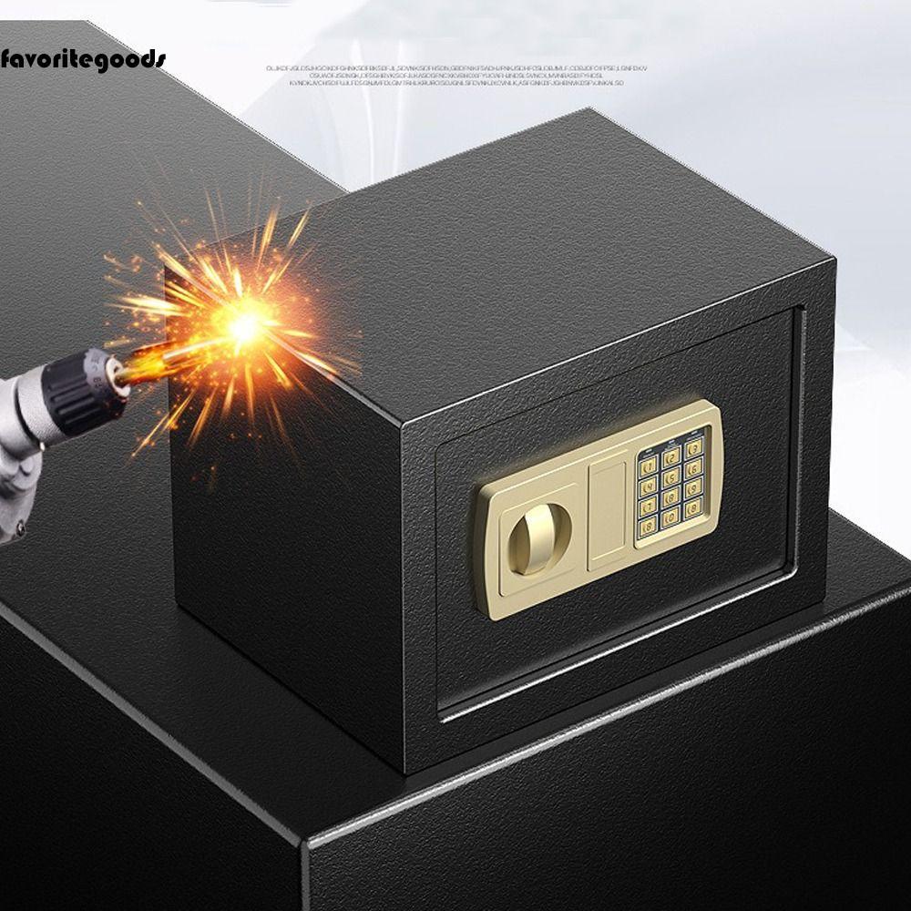 FAVORITEGOODS Safety Deposit Box, Metal Small Fireproof Safe Box ...